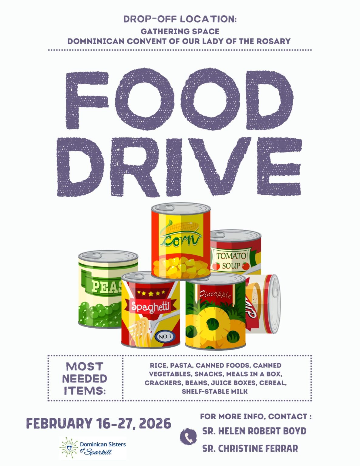 Food Drive - Dominican Sisters of Sparkill
